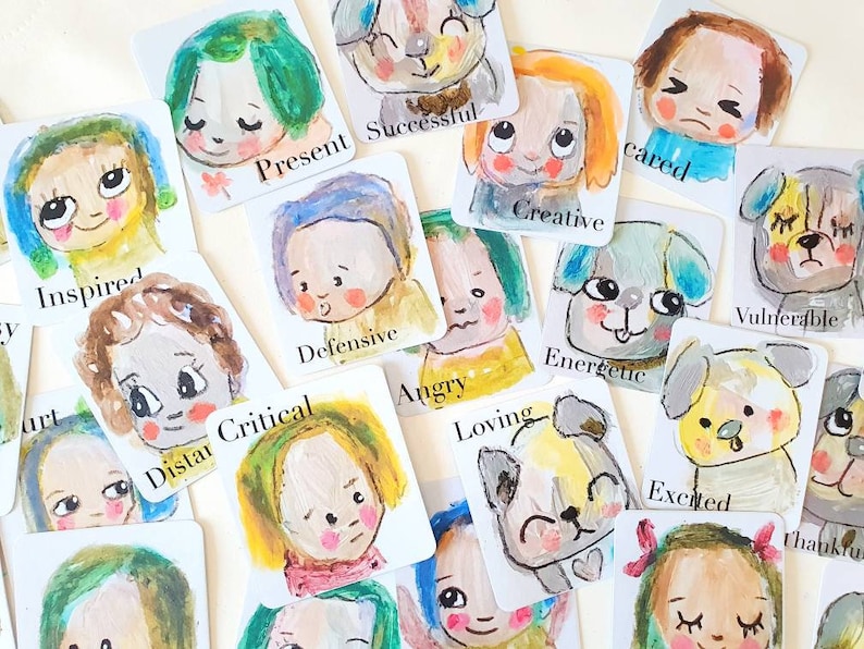 INSTANT DOWNLOAD Emotion Cards Printable Oracle Deck - Etsy