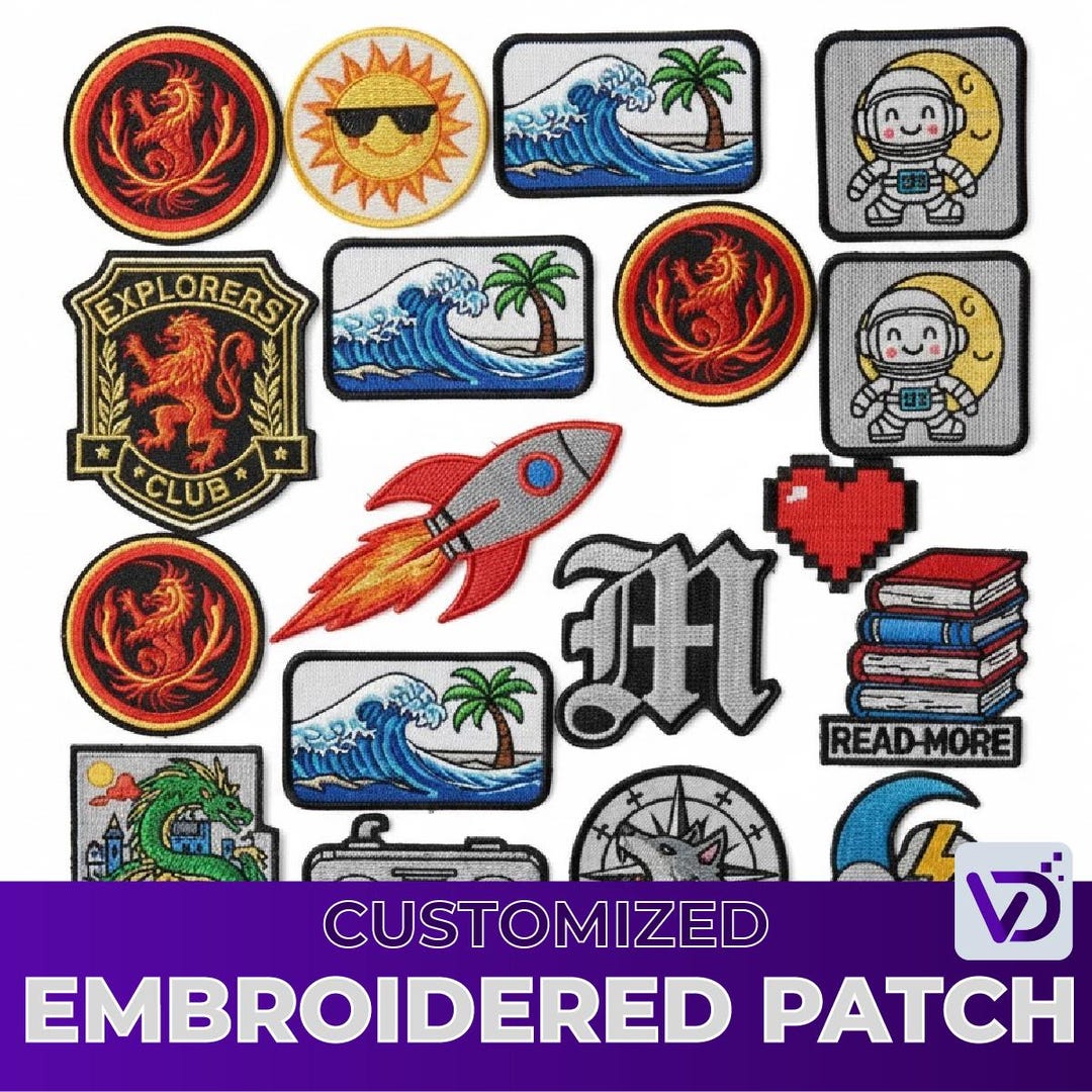 Custom Embroidered Patch, Your Logo Patch, Iron on Patch, Sew on Patch ...