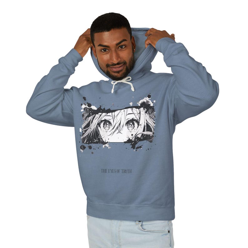 Grayscale Manga Hoodie, Anime Inspired Sweatshirt, Monochrome Comic ...