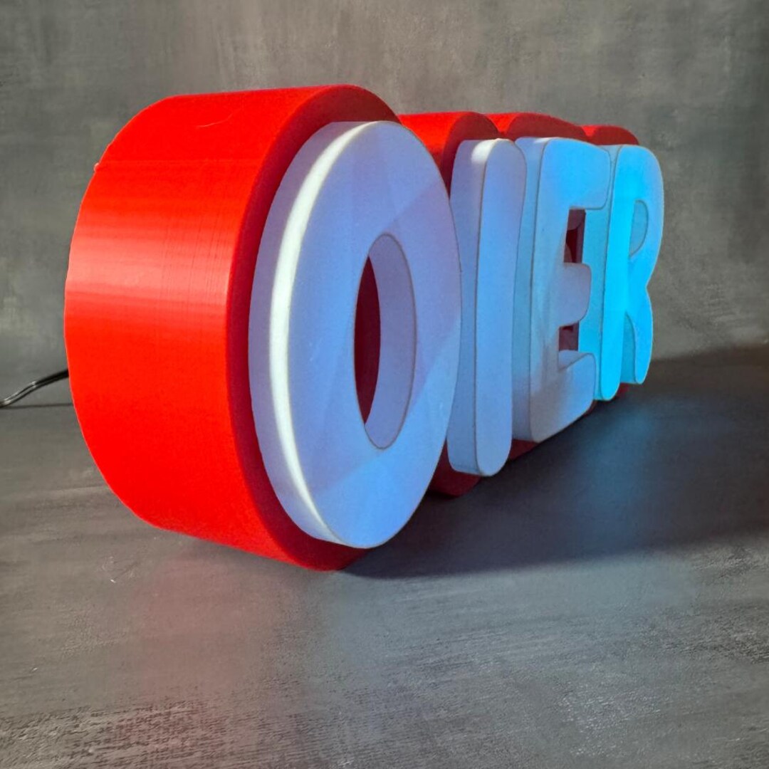 Personalized Lamp With Letters | Decorative LED Light | 3D Printed ...