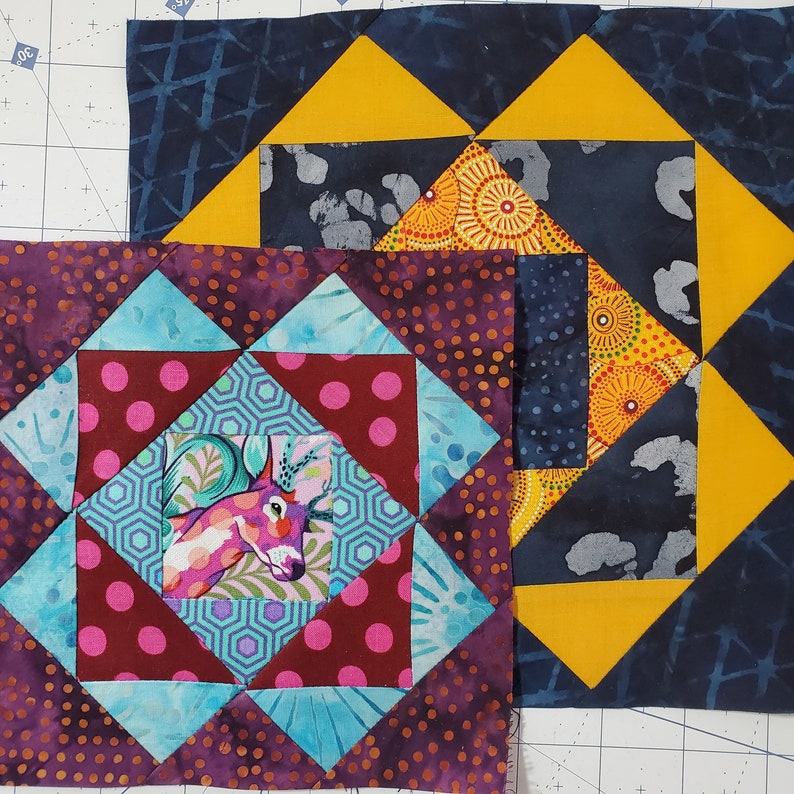 Triangle Block Pattern PDF Quilt Pattern Contemporary Quilt Block ...