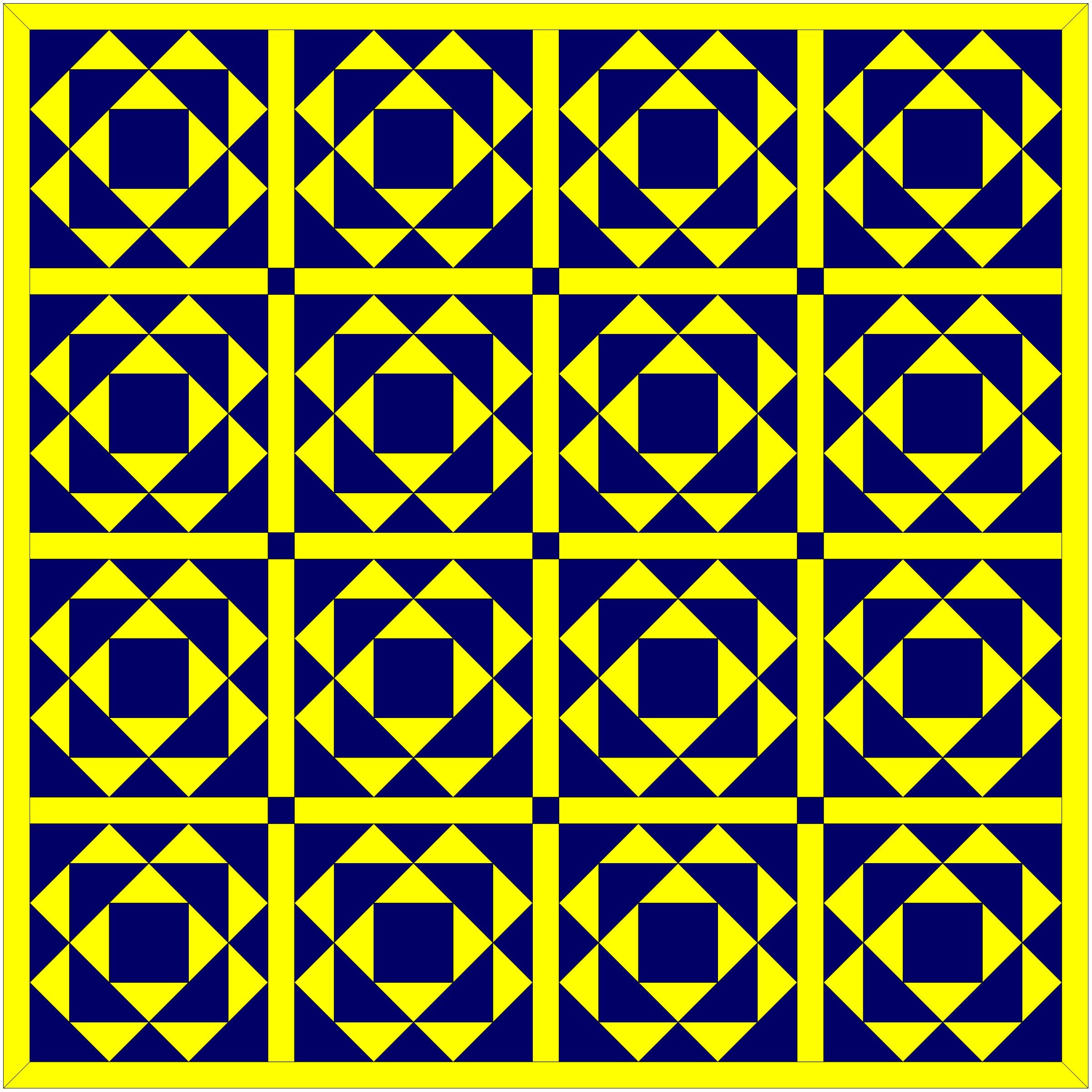 Triangle Block Pattern PDF Quilt Pattern Contemporary Quilt Block ...