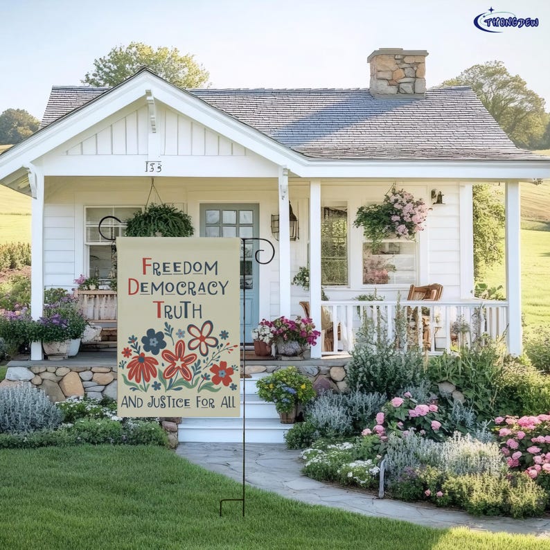 Anti Trump Garden Flag,liberal Yard Sign,progressive Activist Porch ...