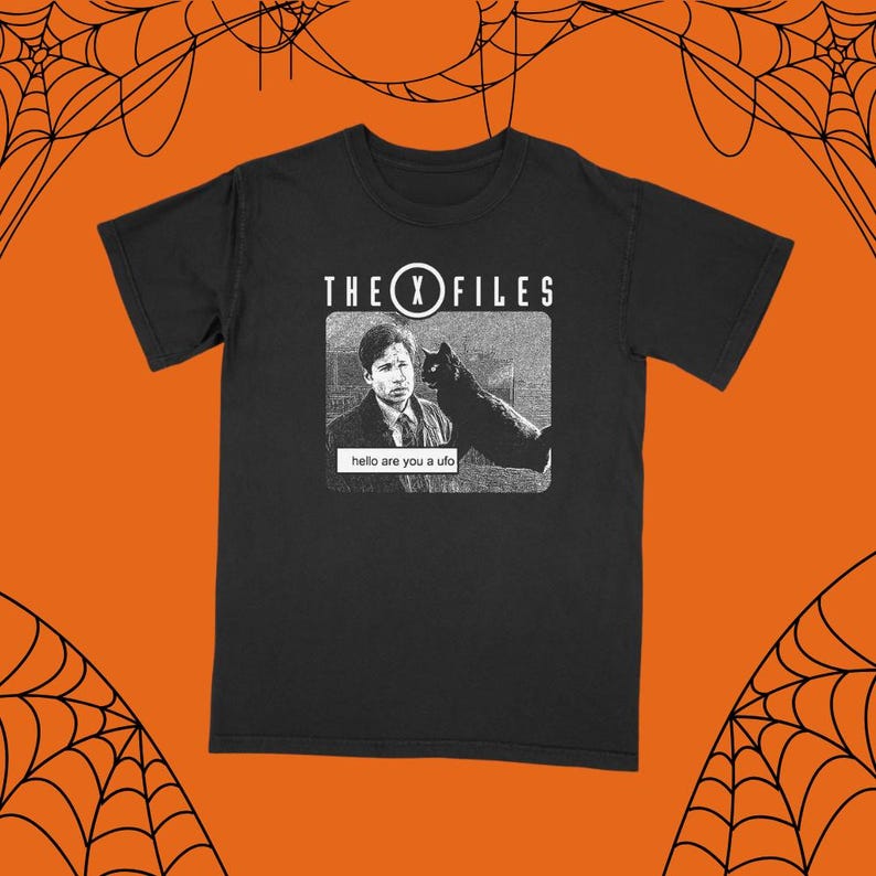 X-files Hello Are You A UFO Tee, Halloween Scary T-shirt – Spooky ...