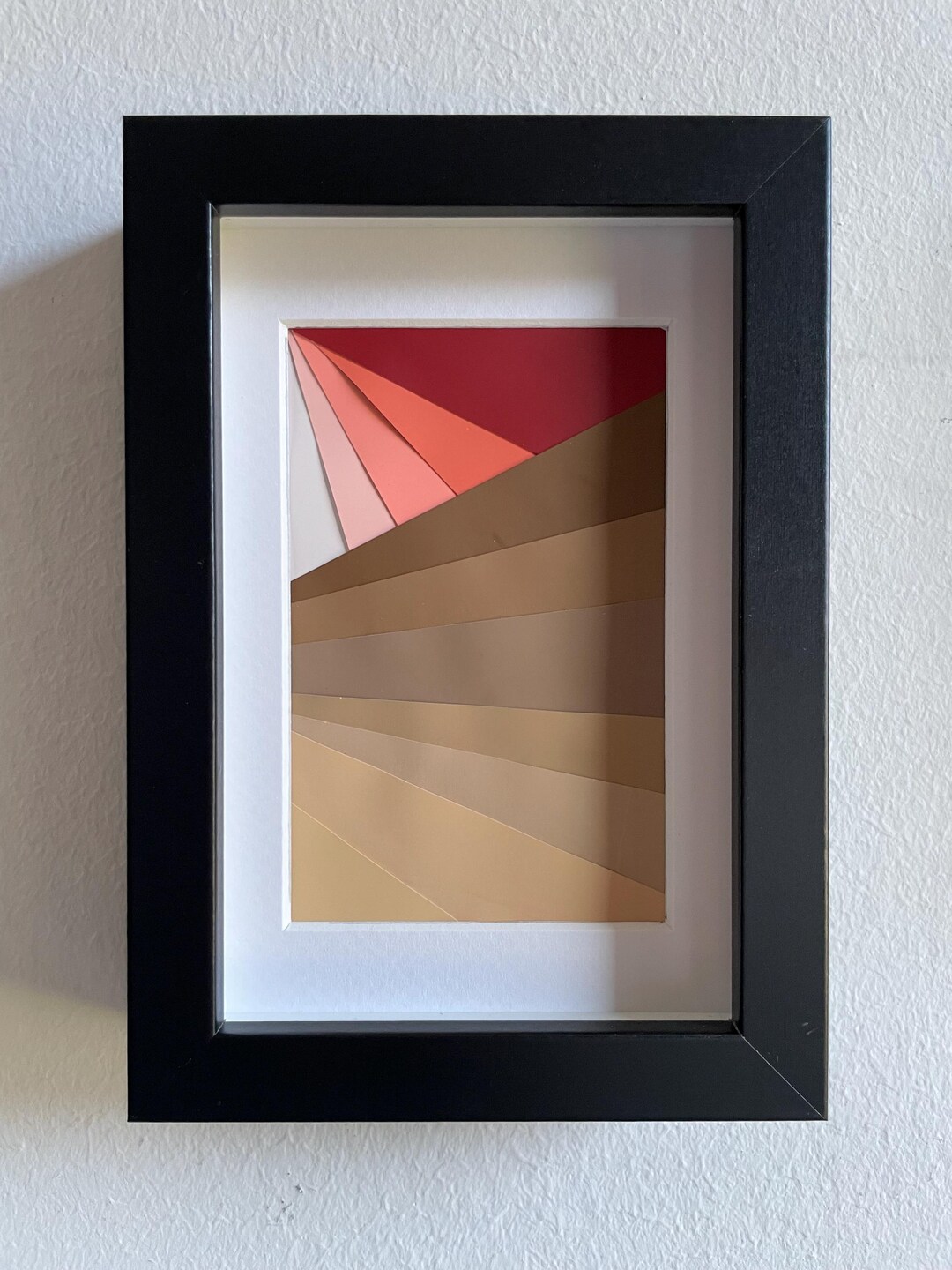Paper Collage, 10 X 15 Cm, With Frame, Passe-partout and Acrylic Glass ...