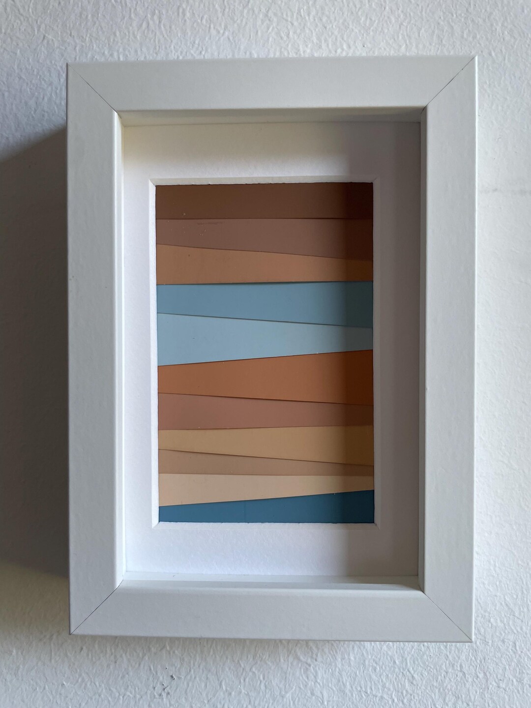 Paper Collage, 10 X 15 Cm, With Frame, Passe-partout and Acrylic Glass ...