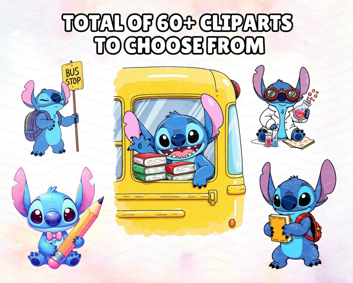 60 Stitch Back To School Png, Clipart Stitch Png, Clipart Stitch ...