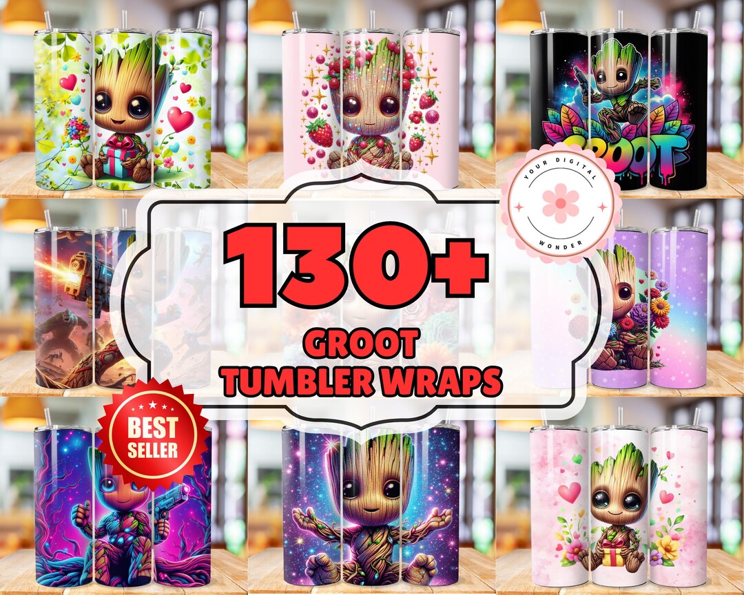 Baby Groot Tumbler Wrap, Groot Wrap, Groot Tumbler, Groot Sublimation ...