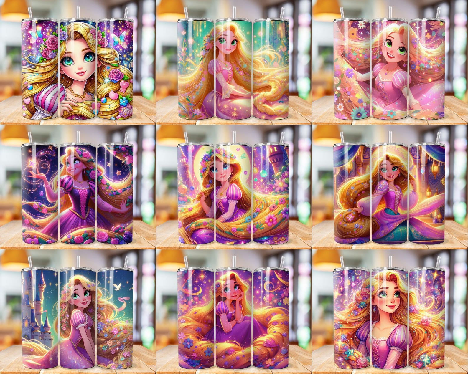 70+ Rapunzel Tumbler Wrap Bundle, Instant Download 20oz Tumbler PNG ...