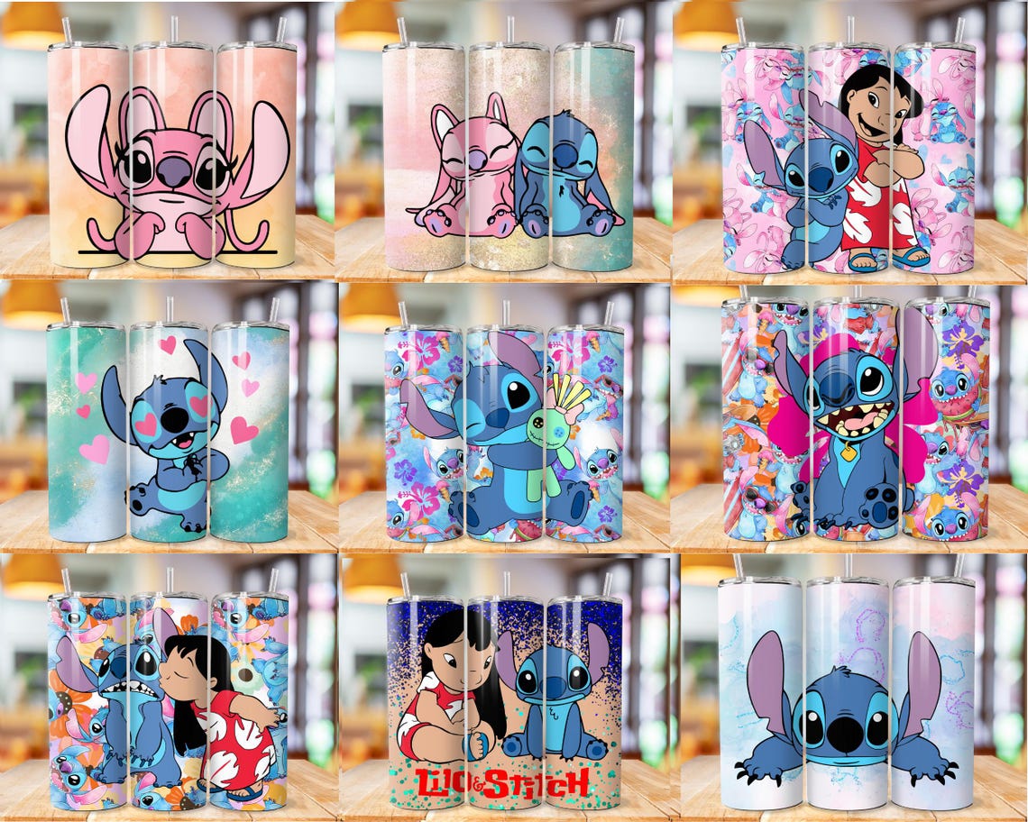 300 Stitch Tumbler Wrap Designs Bundle, Stitch Sublimation Designs, 20 ...