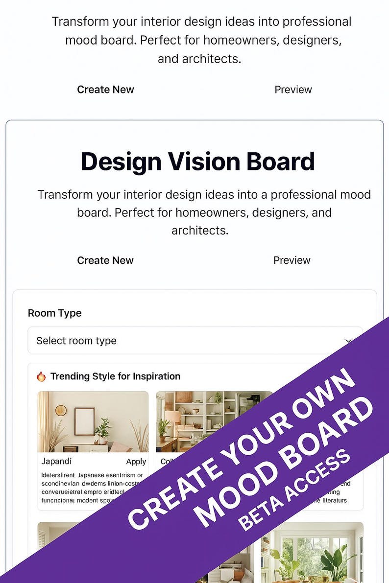 AI Mood Board Generator (beta) – Personalized Interior Design Tool ...