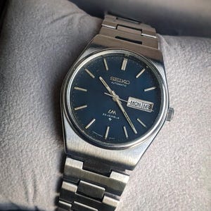 Vintage 1970s Seiko Lord Matic Automatic Watch | Blue Sunburst Dial - Etsy