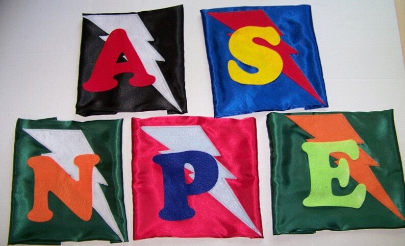 SUPERHERO POWER CAPES Single-sided With Emblem and Initial - Etsy