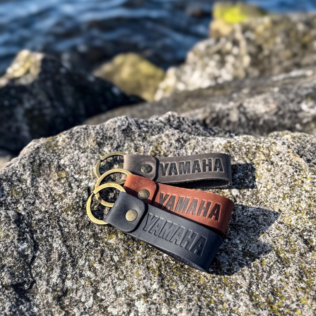 Personalized Yamaha Leather Keyring - Etsy