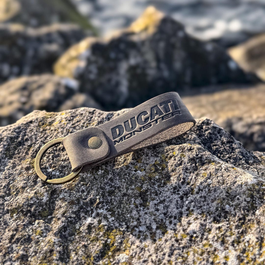 Personalized Ducati Leather Keyring - Etsy