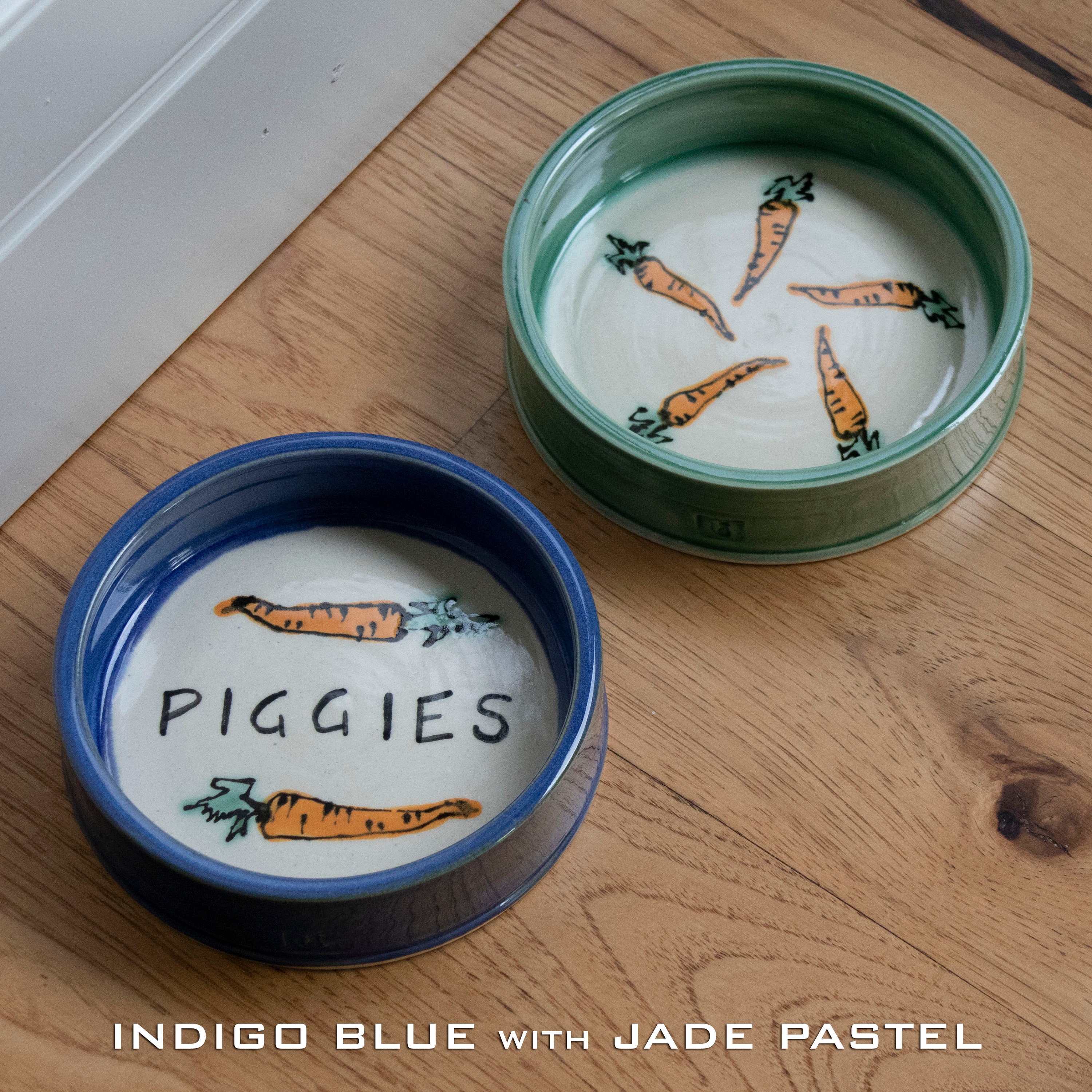 Rabbit Food Bowls / Guinea Pig Food Dishes / Set of Two 2 / | Etsy