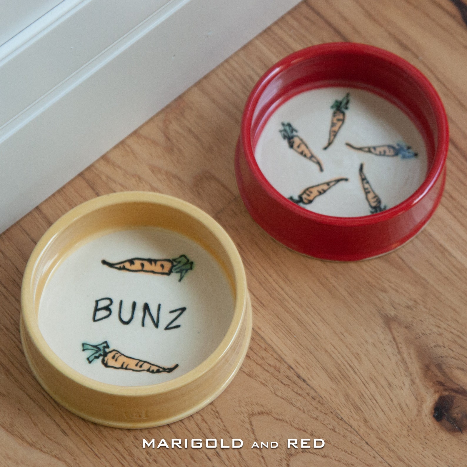 Rabbit Food Bowls / Guinea Pig Food Dishes / Set of Two 2 / - Etsy