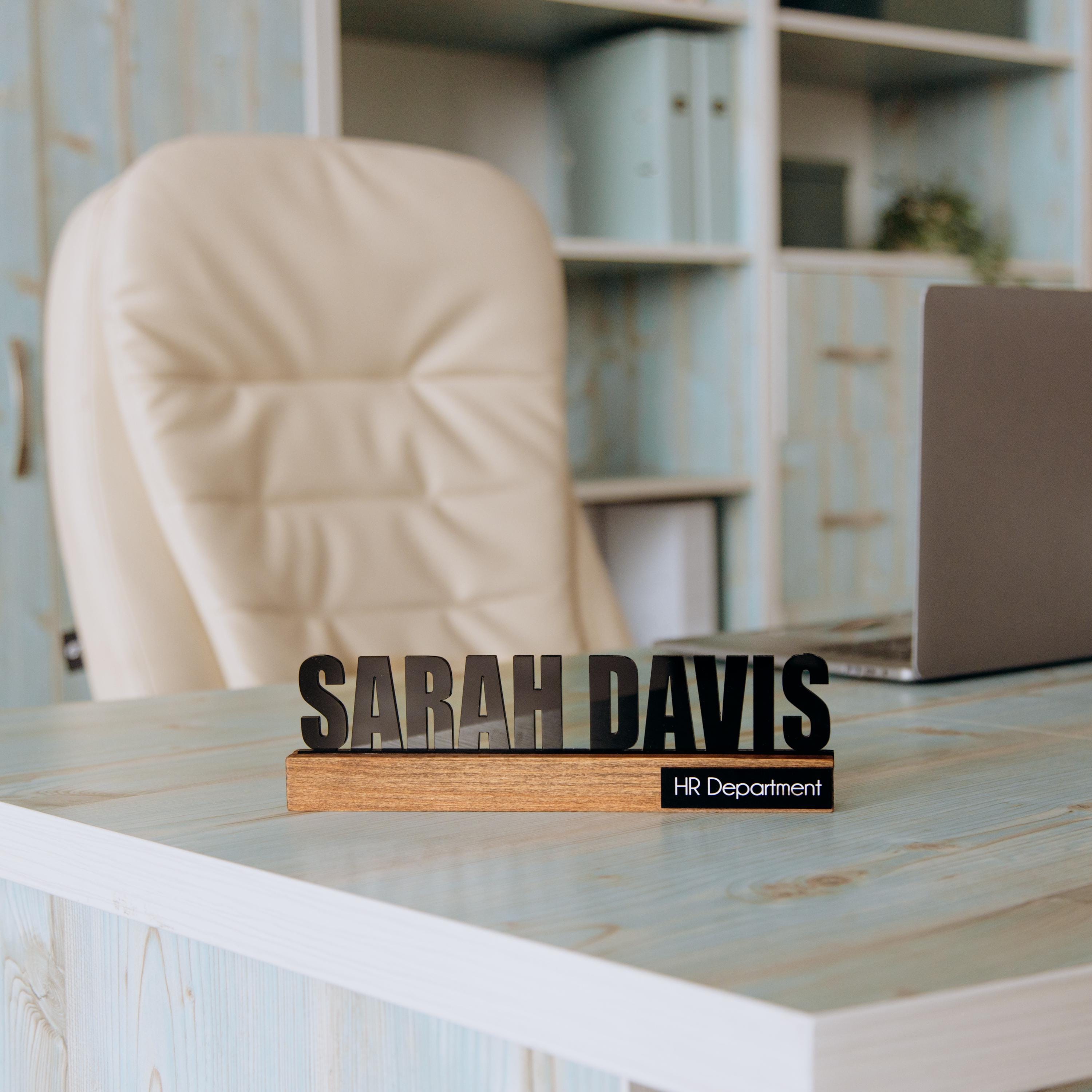 Personalized Desk Name Plate Corporate Office Gifts Custom Wood Name ...