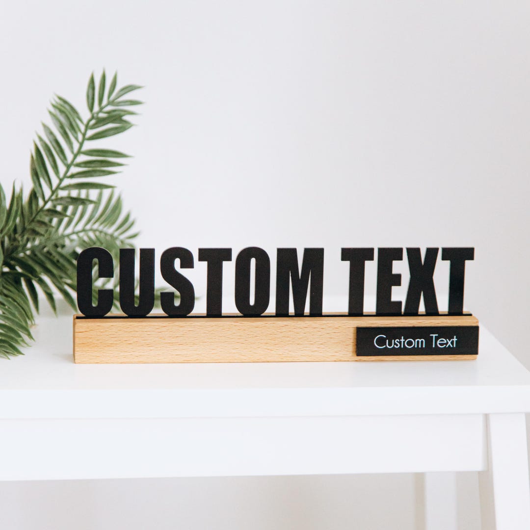 Custom Desk Name Plate Personalized Name Plaque Home Office Name Sign ...