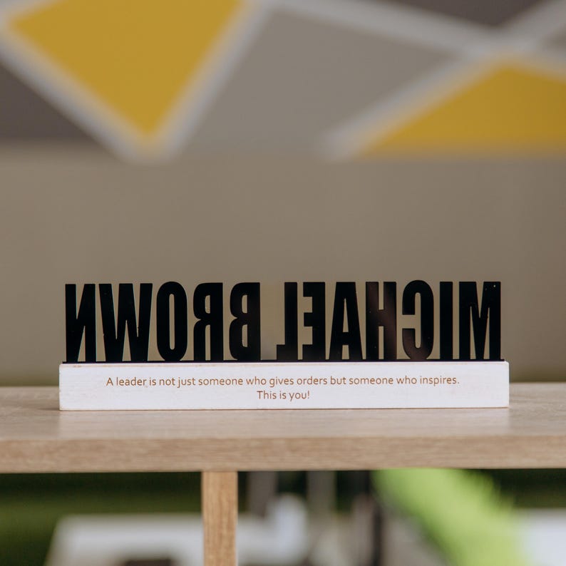 Personalized Desk Name Plate Corporate Office Gifts Custom Wood Name ...