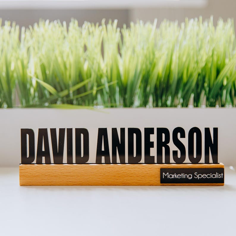 Personalized Desk Name Plate – Custom Office Sign Gift for Boss or ...