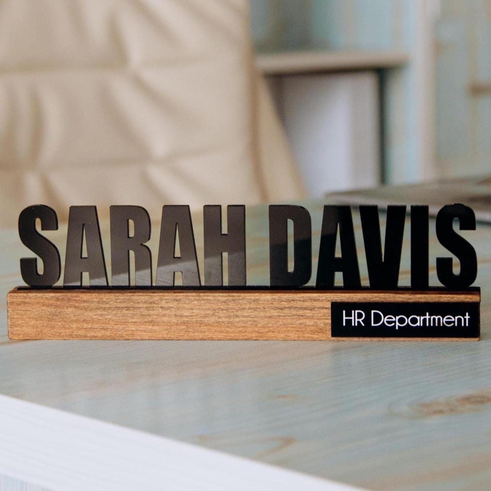 Office Desk Name Plate. Coworker Gift Personalized. Custom Corporate ...