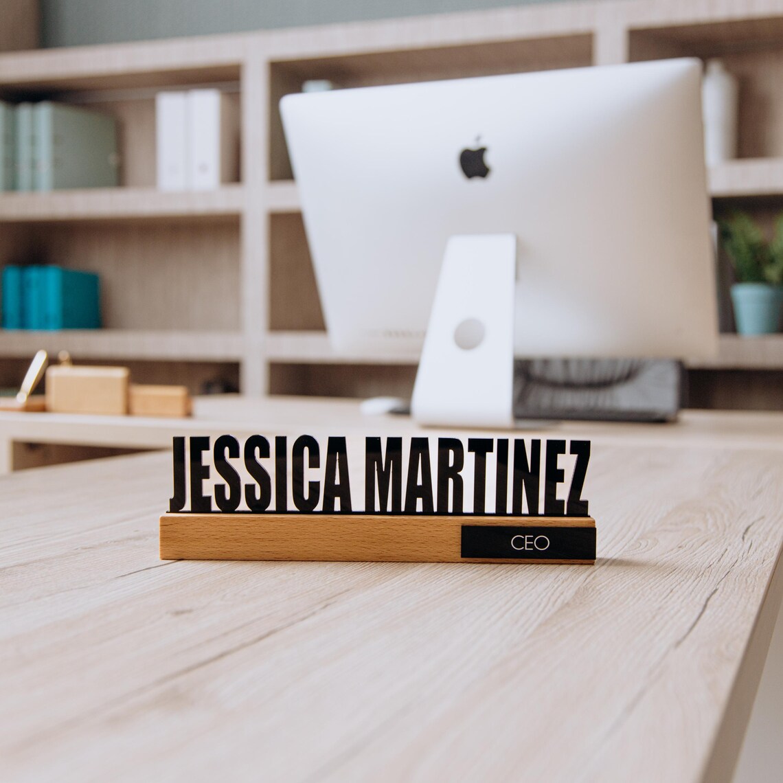Personalized Desk Name Plate Corporate Office Gifts Custom Wood Name ...