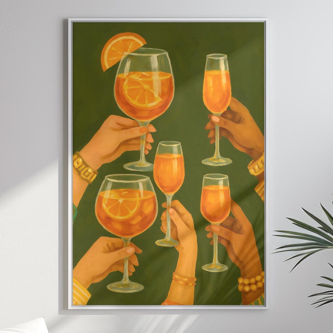 Stylish Cocktail Bar Print, Aperol Spritz Poster, Girls Night Out Wall ...
