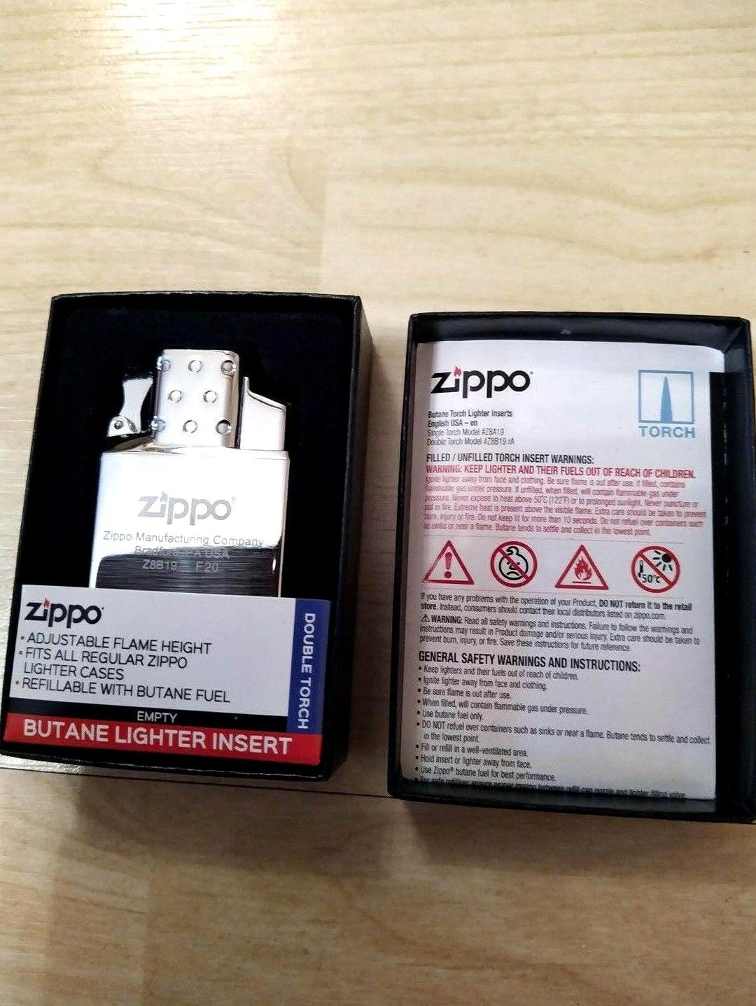 Butane Zippo Double Torch Insert for Any Standard Size Zippo Lighter - Etsy