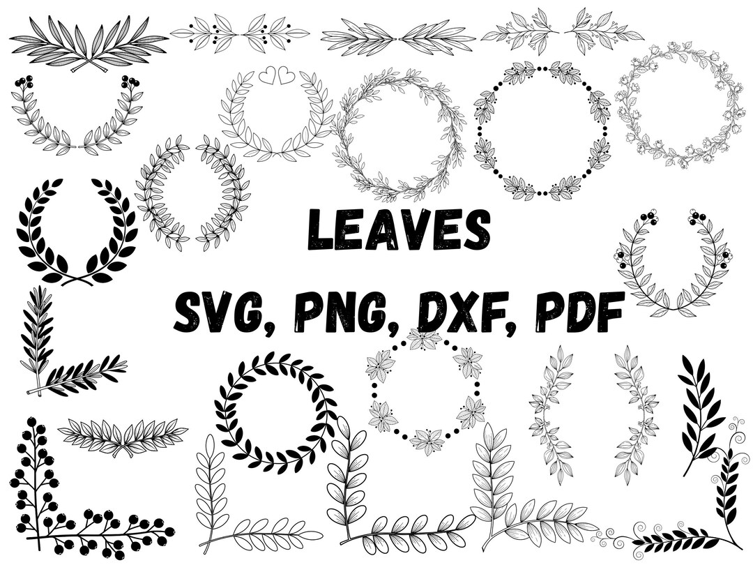 Leaves SVG Bundle, Leaf SVG, Paper Leaves, Leaf Templates, Plant Svg ...