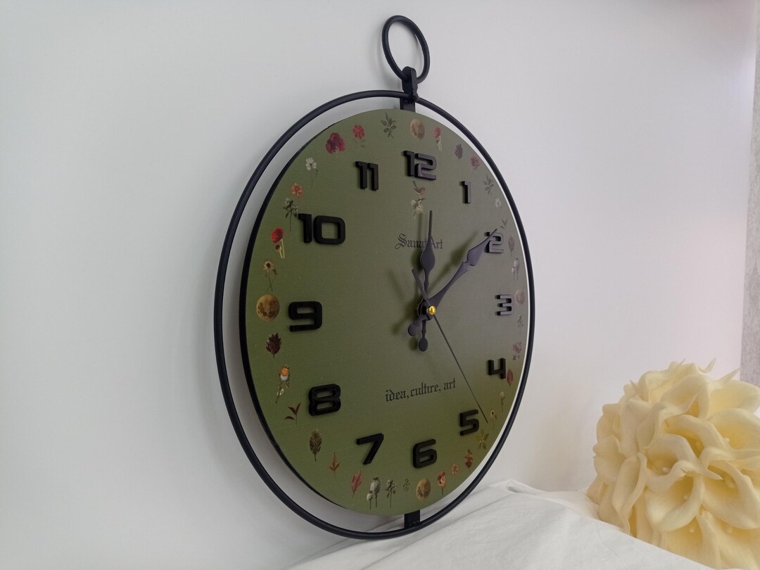 Wooden Wall Clock, Wall Clock, Rustic Wall Clocks, Wall Clock Wood ...