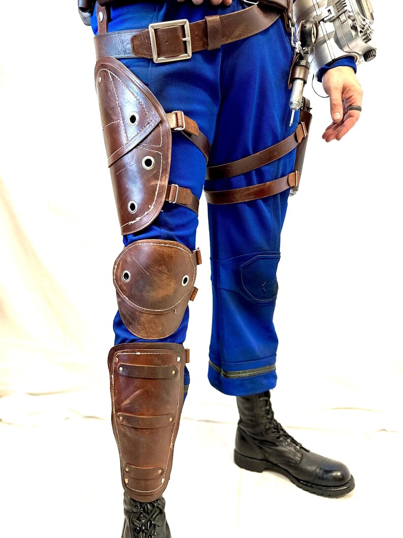Fallout Leather Armor Set - Shoulder, Forearm, Thigh, Knee, and Shin - Etsy