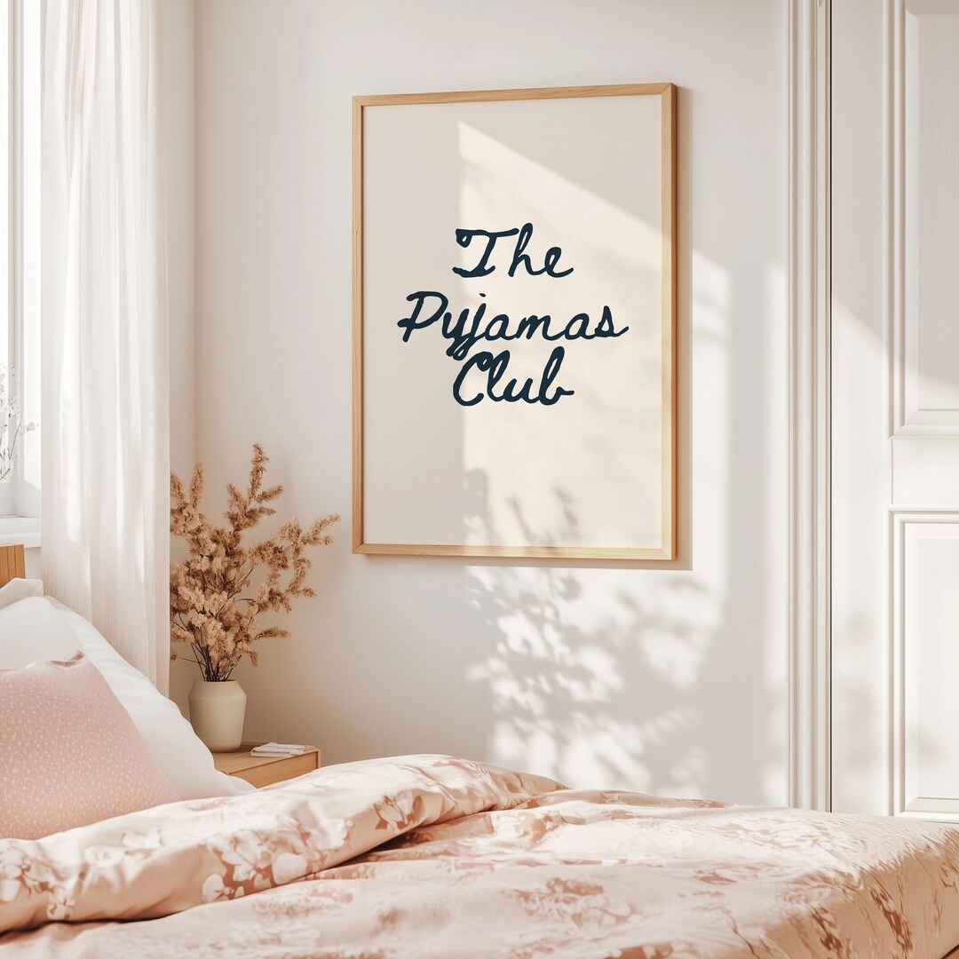 Pyjamas Wall Print Girly the Pyjamas Club Bedroom Poster Retro Girly ...