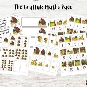 The Gruffalo Inspired - Play and Learn MATHS Pack - PDF Download - Etsy UK