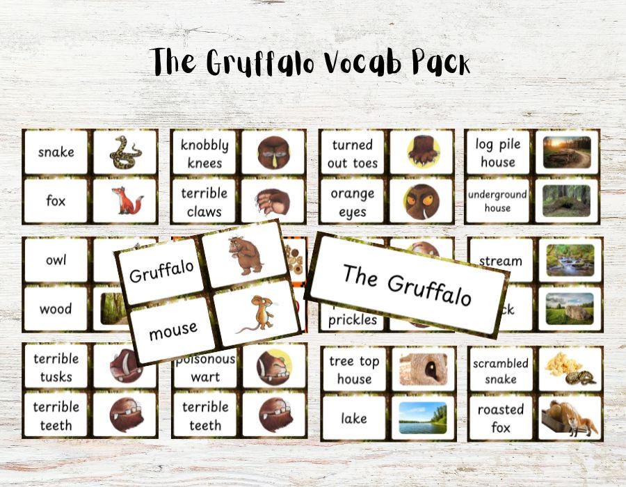The Gruffalo Inspired - Play and Learn PHONICS/WRITING Pack - PDF ...
