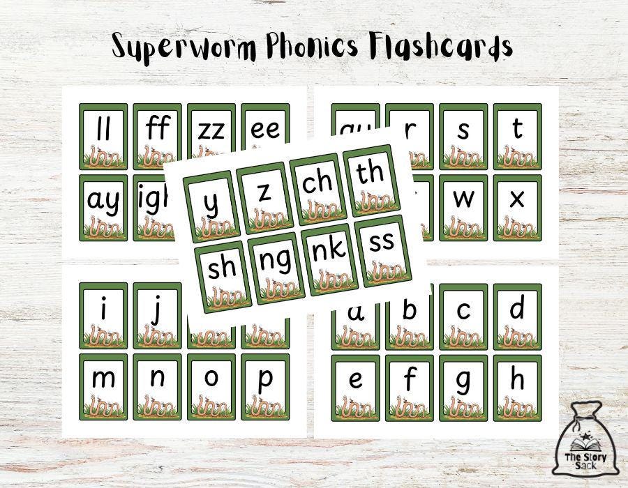Superworm Inspired Flashcards Pack - PDF Download - Etsy