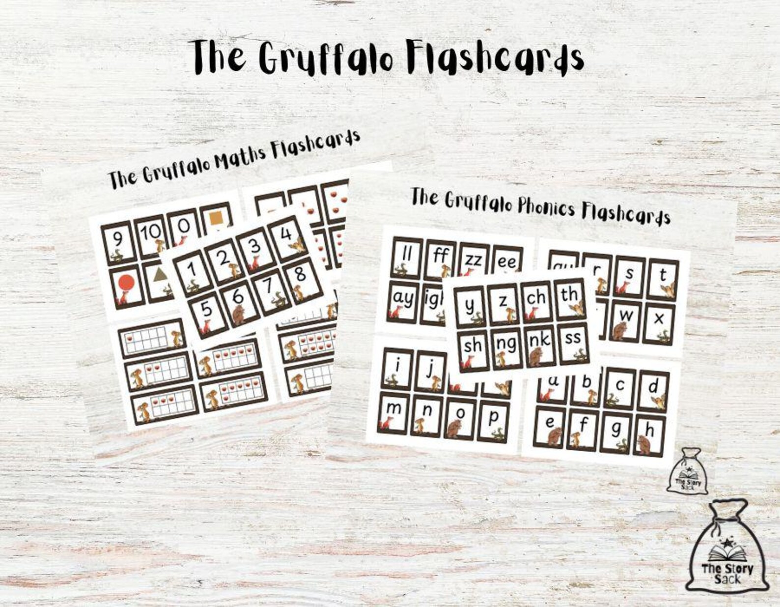 The Gruffalo Inspired Flashcards Pack - PDF Download - Etsy UK