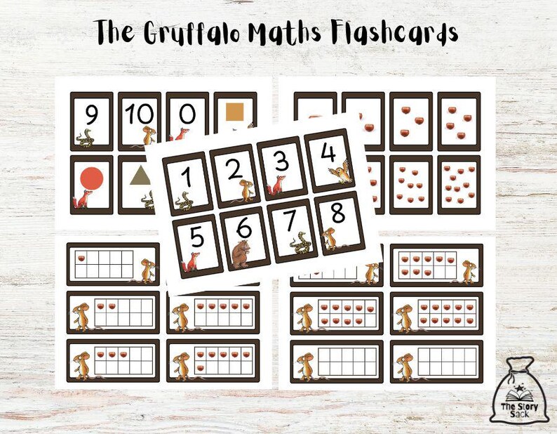 The Gruffalo Inspired Flashcards Pack - PDF Download - Etsy Australia