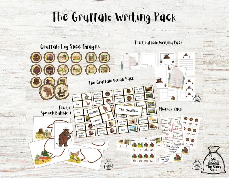 The Gruffalo Inspired - Play and Learn PHONICS/WRITING Pack - PDF ...
