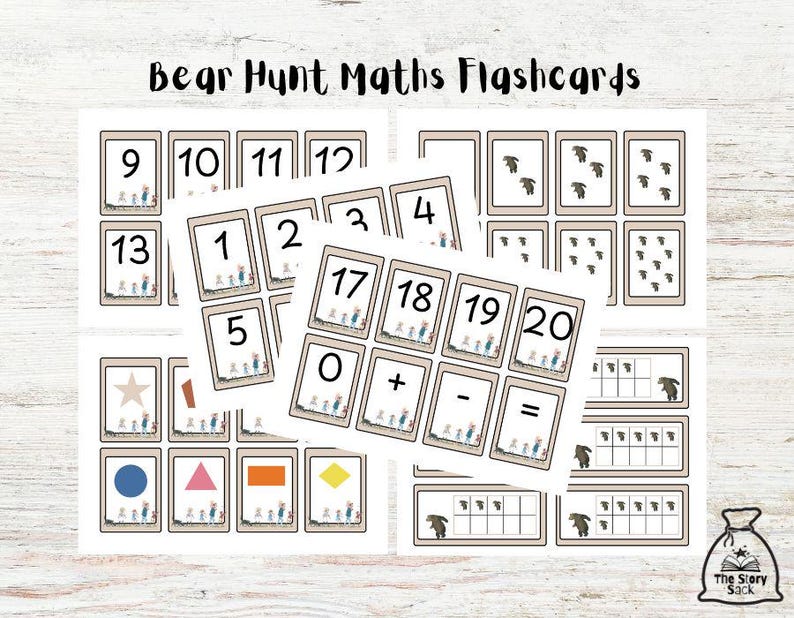 Bear Hunt Inspired Flashcards Pack - PDF Download - Etsy