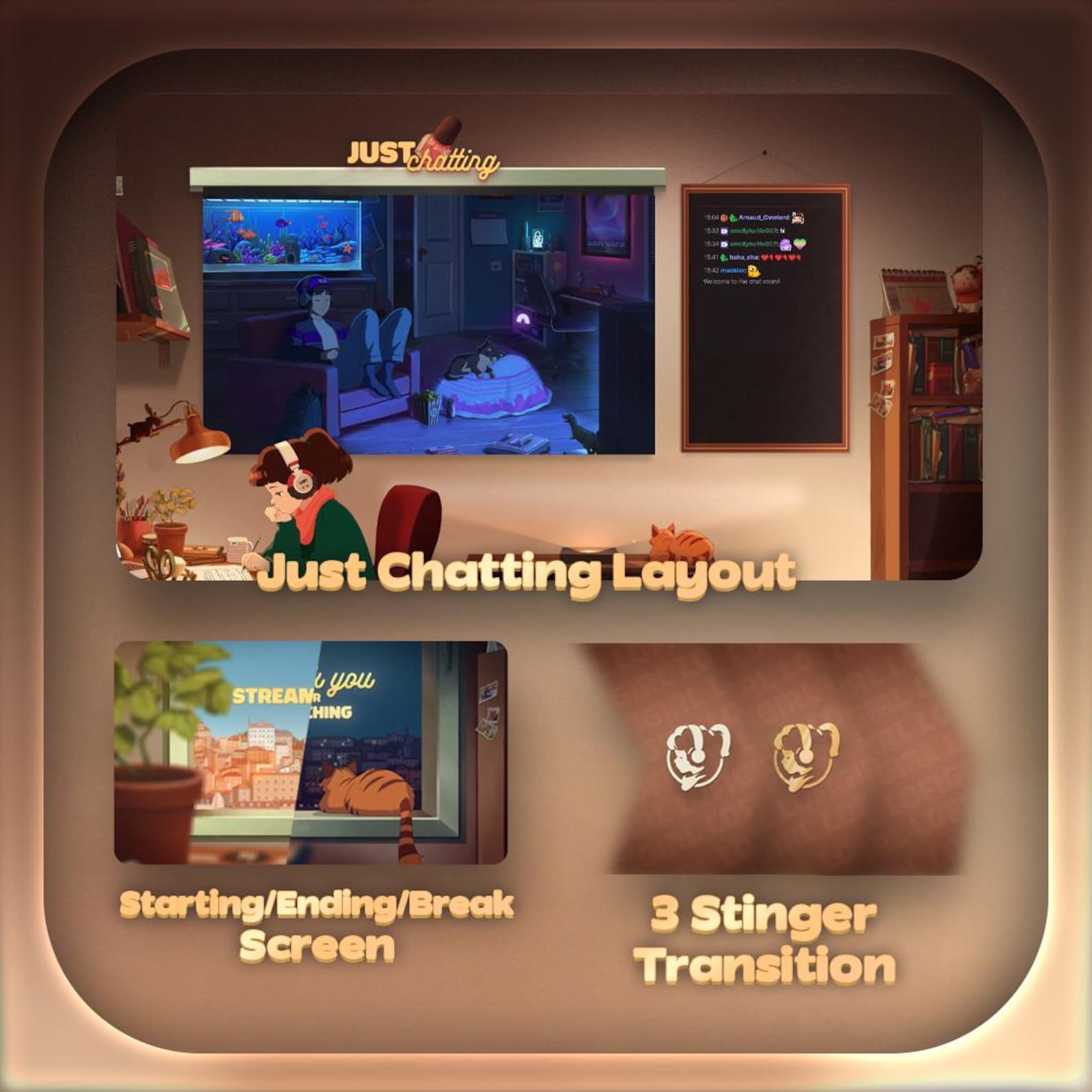 Lofi Girl Official Stream Overlay Kit – Streamlabs Desktop Edition - Etsy