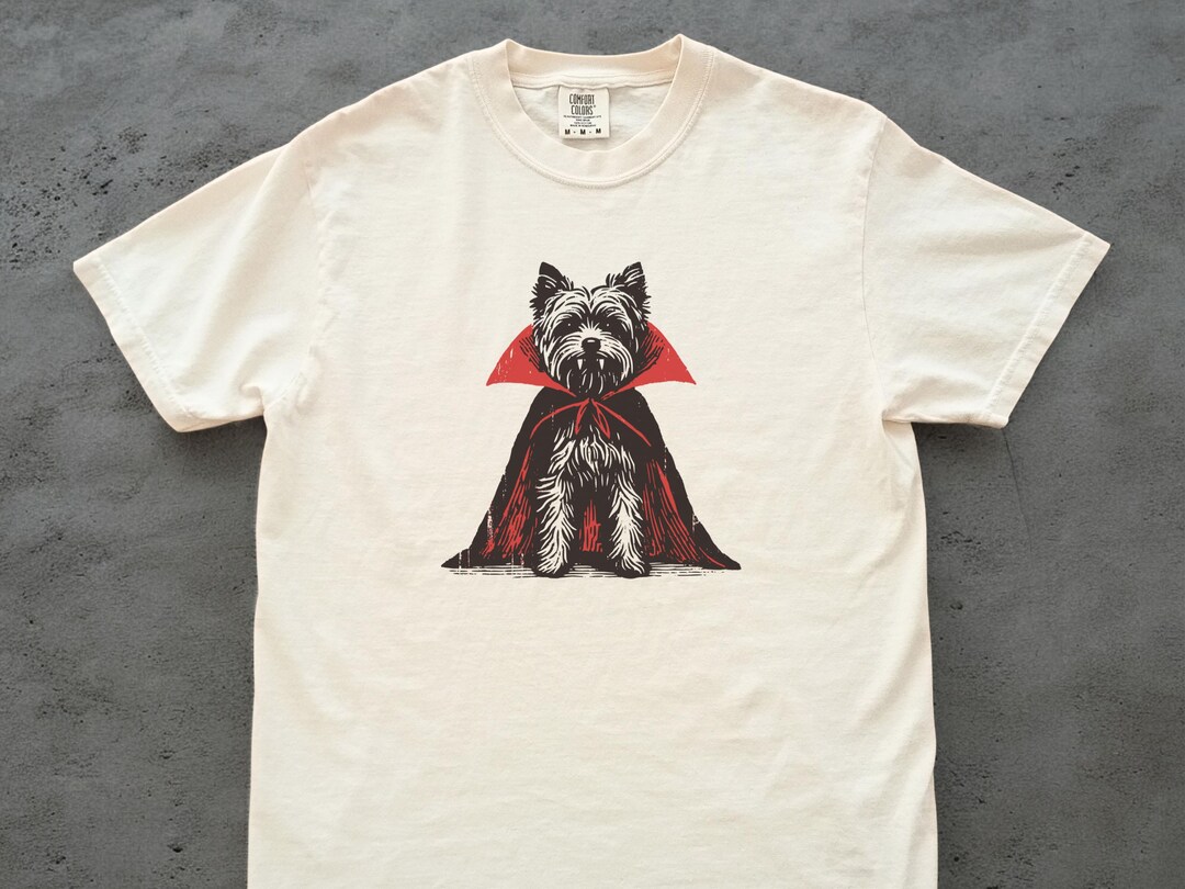 Yorkie Vampire Dog T-shirt – Dracula Gothic Pet Tee – Funny Yorkshire ...