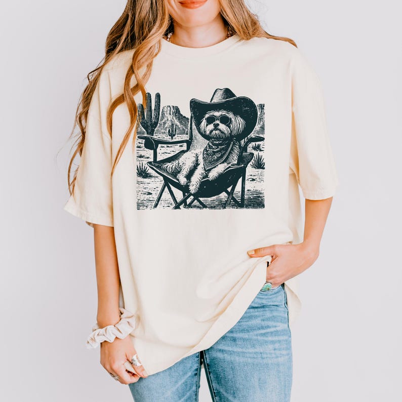 Cowboy Maltese Western T-shirt: Country Ranch Dog Maltese Mom or Dad ...