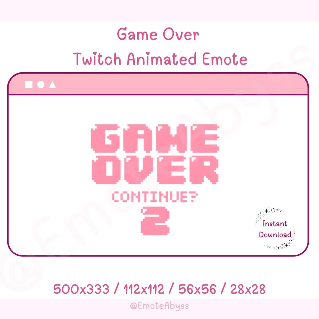 Twitch Gameover Animated Emote - Etsy