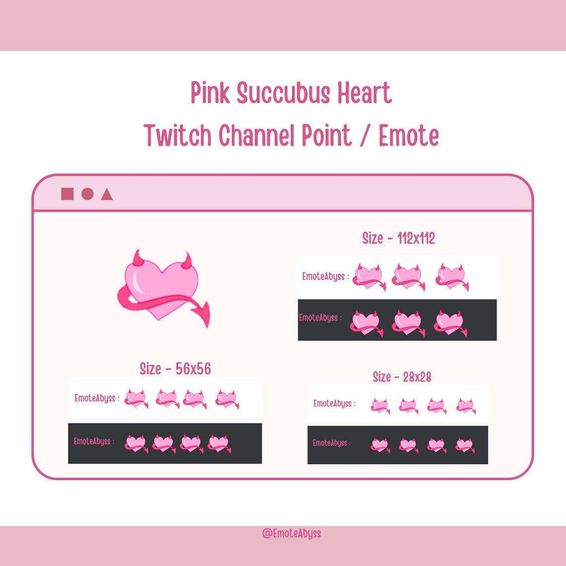 Pink Succubus Heart Twitch Channel Point - Etsy