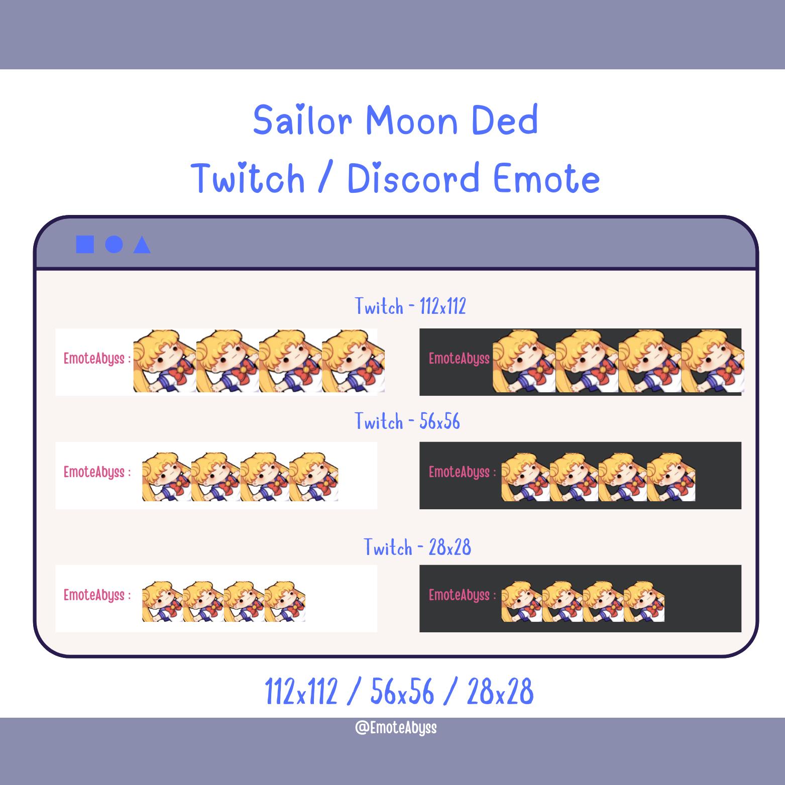 Sailor Moon Ded Emote - Etsy