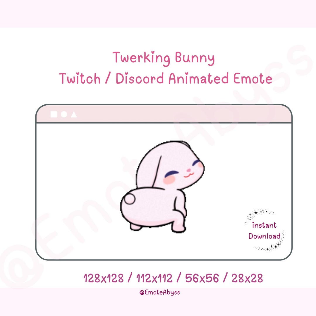 Twerking Bunny Animated Twitch Emote - Etsy UK