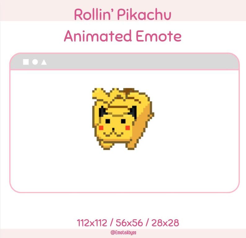 Rollin Pikachu Twitch Animated Emote - Etsy