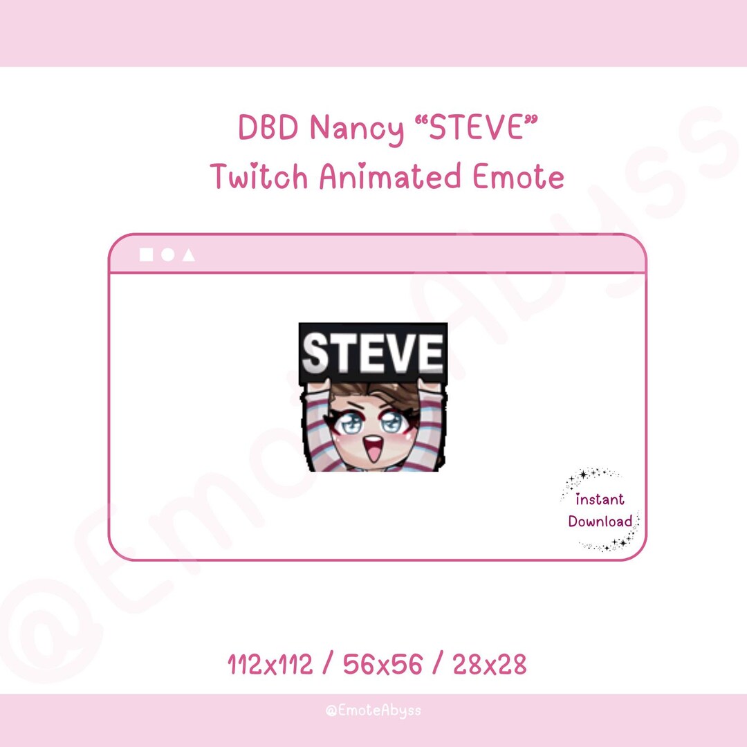 DBD Nancy "steve" Twitch Animated Emote - Etsy