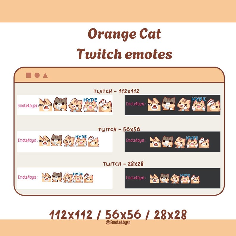 Orange Neko Emotes - Etsy